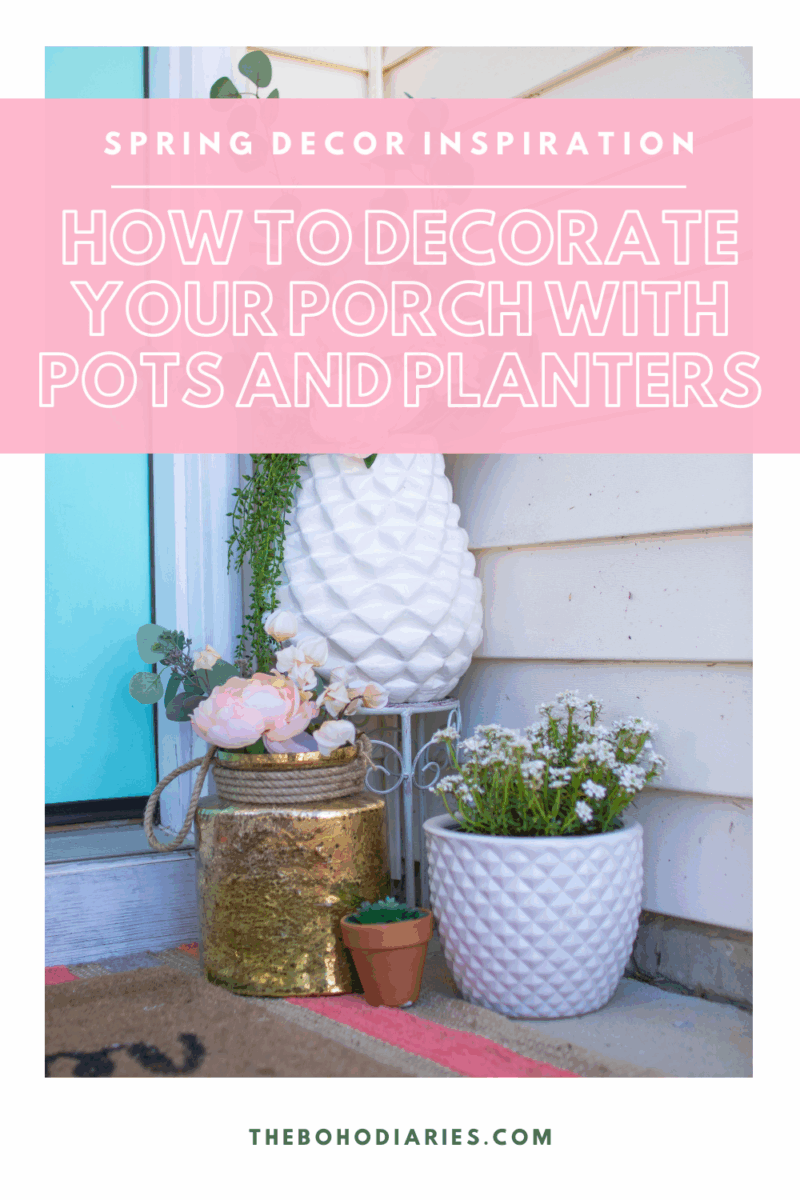 Spring Porch Pots And Planters With Old Time Pottery - DIY Decor Diaries